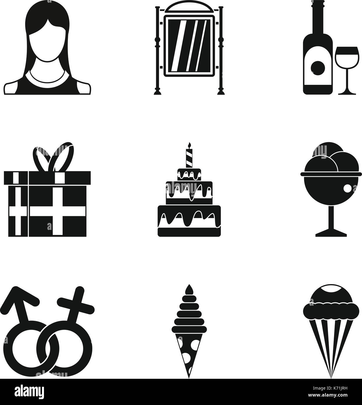 Traditional family icons set, simple style Stock Vector Image & Art - Alamy