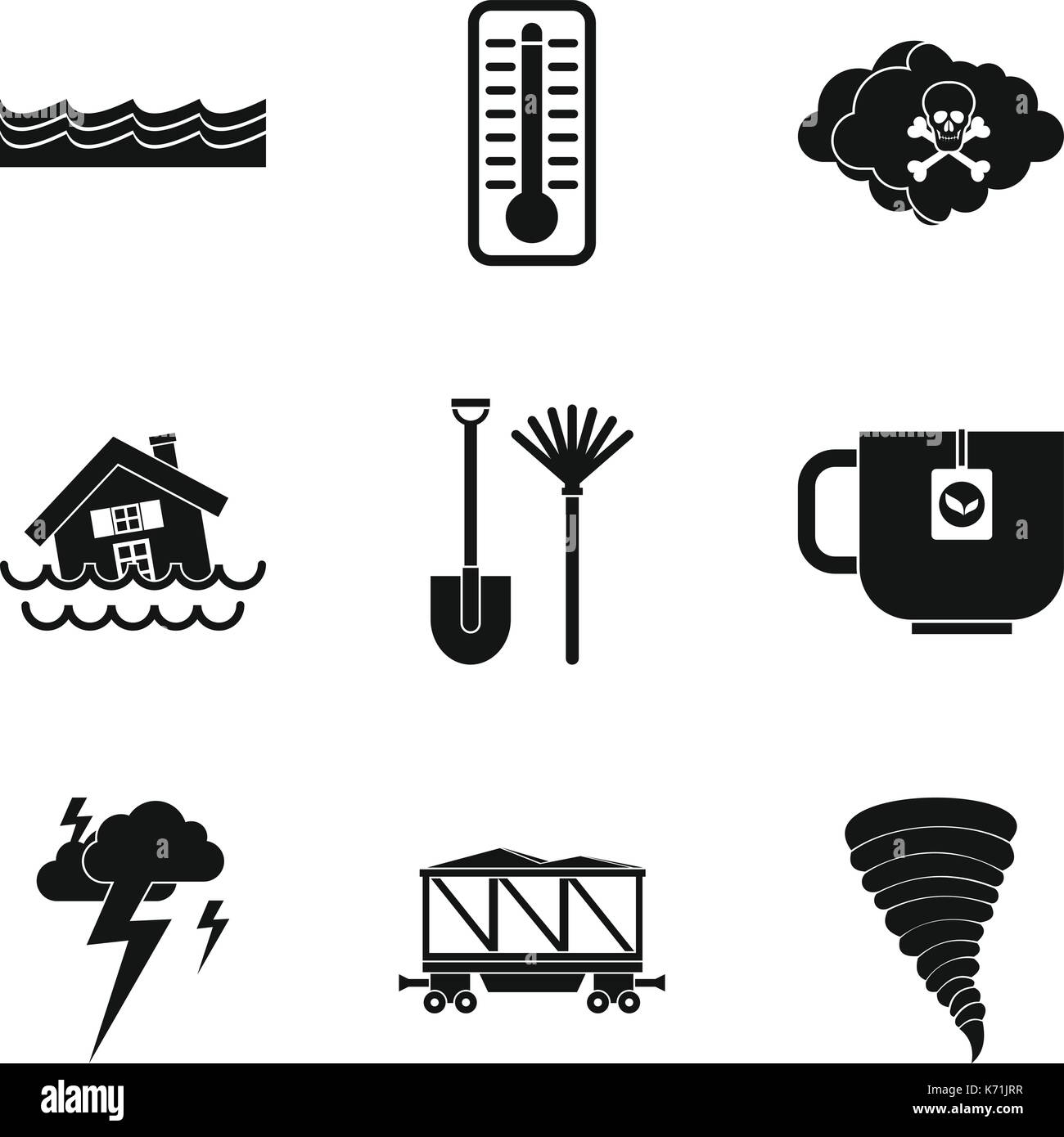 Water disaster icon set, simple style Stock Vector Image & Art - Alamy