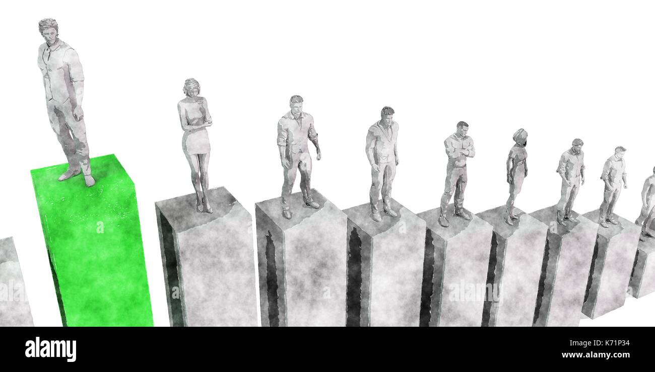 Career Growth and Standing Above the Rest Stock Photo - Alamy