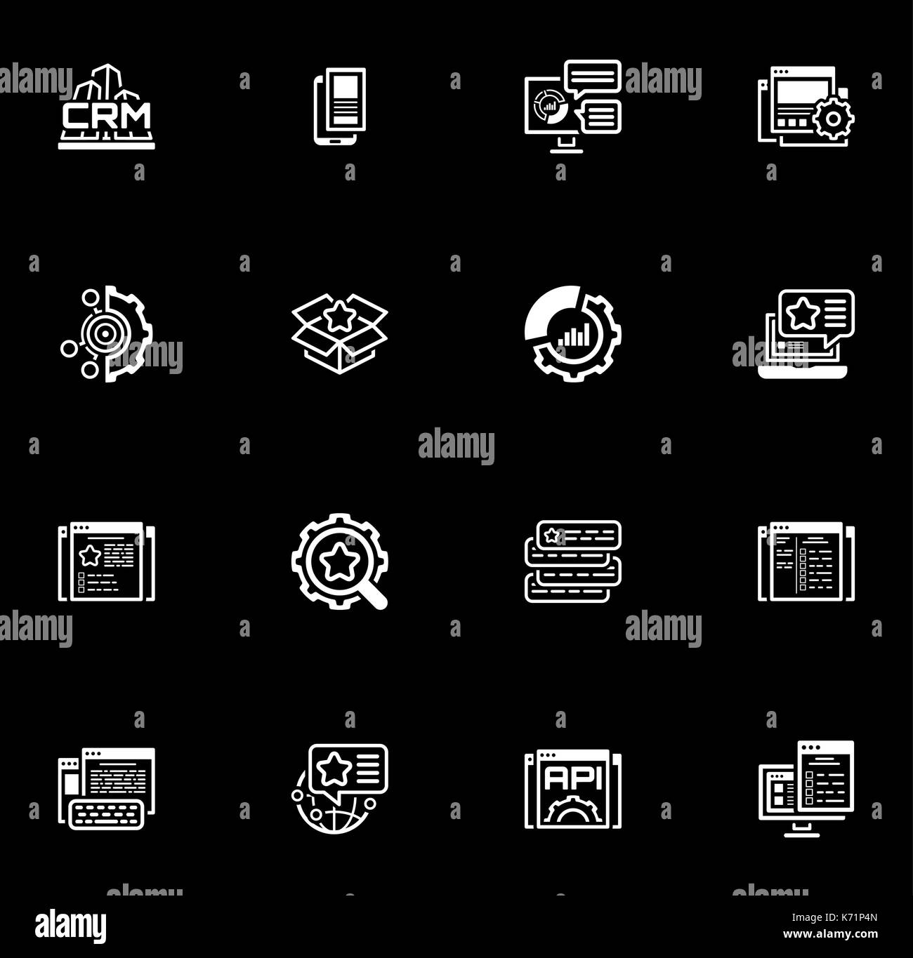 Flat user settings icons Stock Vector Images - Alamy
