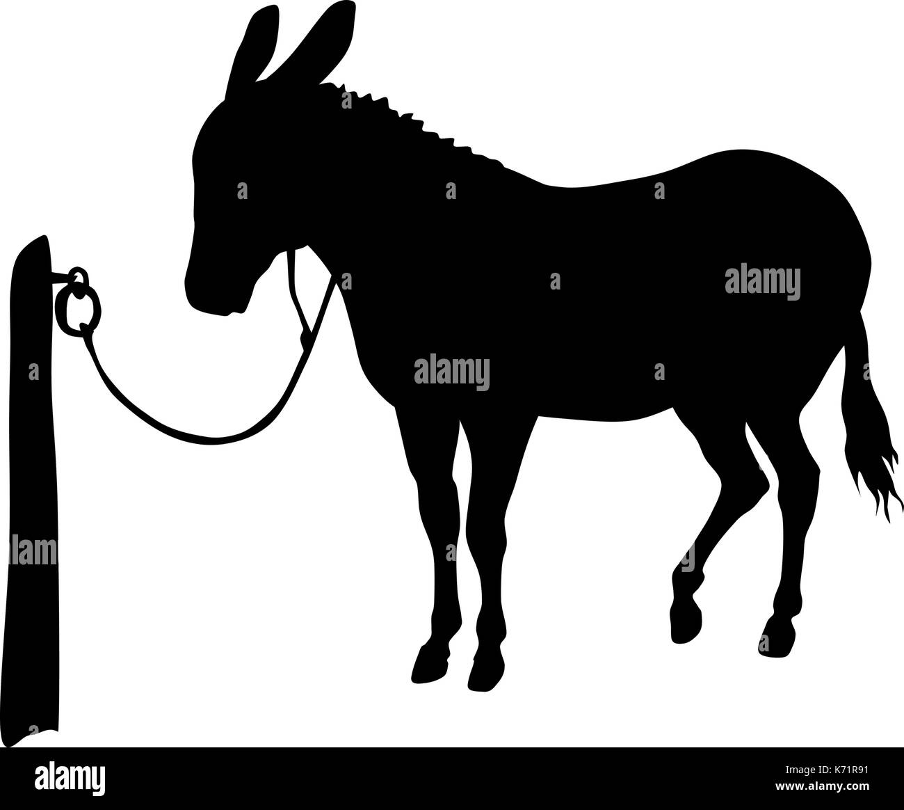 Side view silhouette donkey cartoon hi-res stock photography and images ...