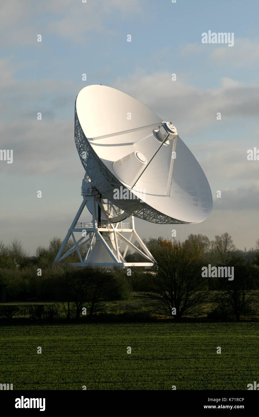 The MERLIN radio telescope at Mullard Observatory, just outside ...
