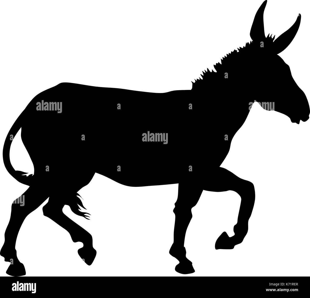Side donkey profile Stock Vector Images - Alamy