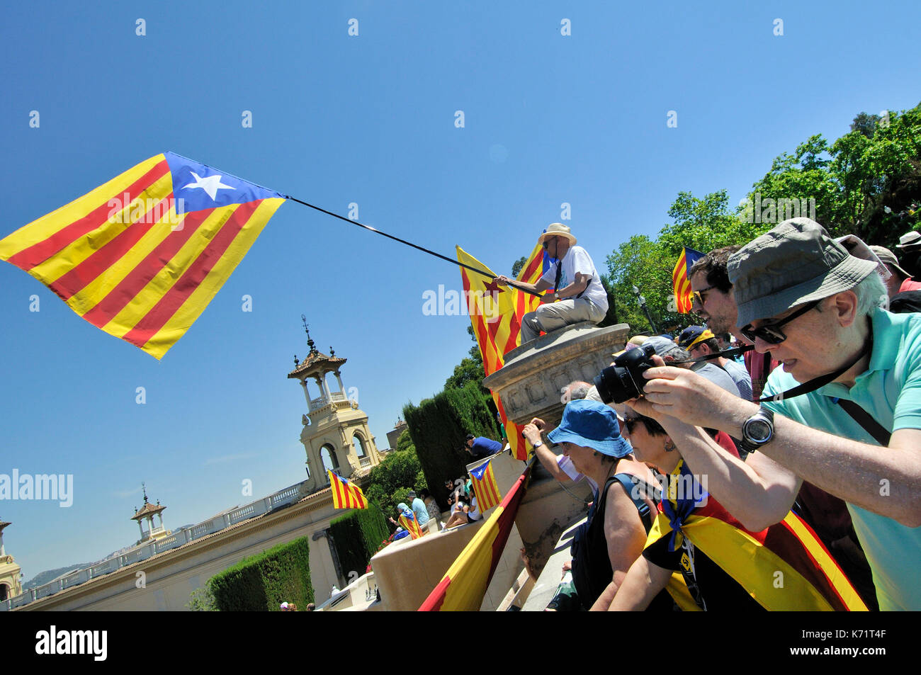 Political demonstratio for Independence in Catalonia Stock Photo - Alamy