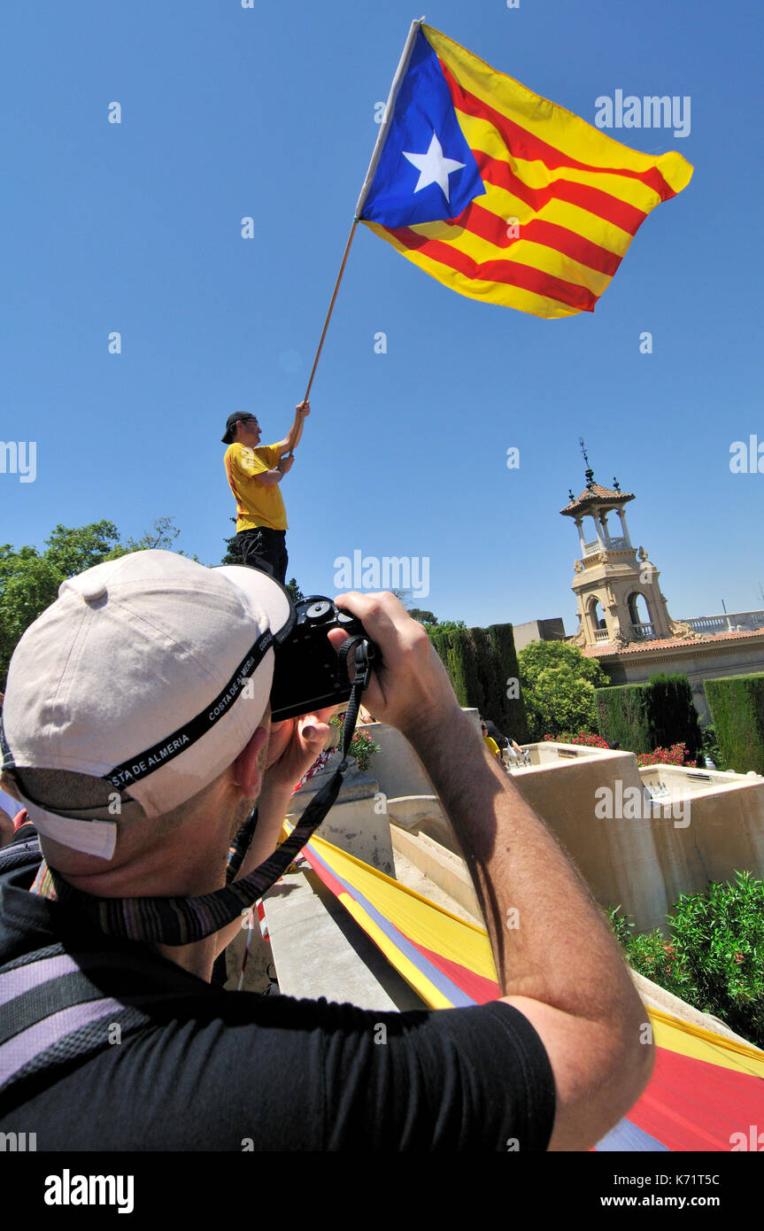 Political demonstratio for Independence in Catalonia Stock Photo - Alamy