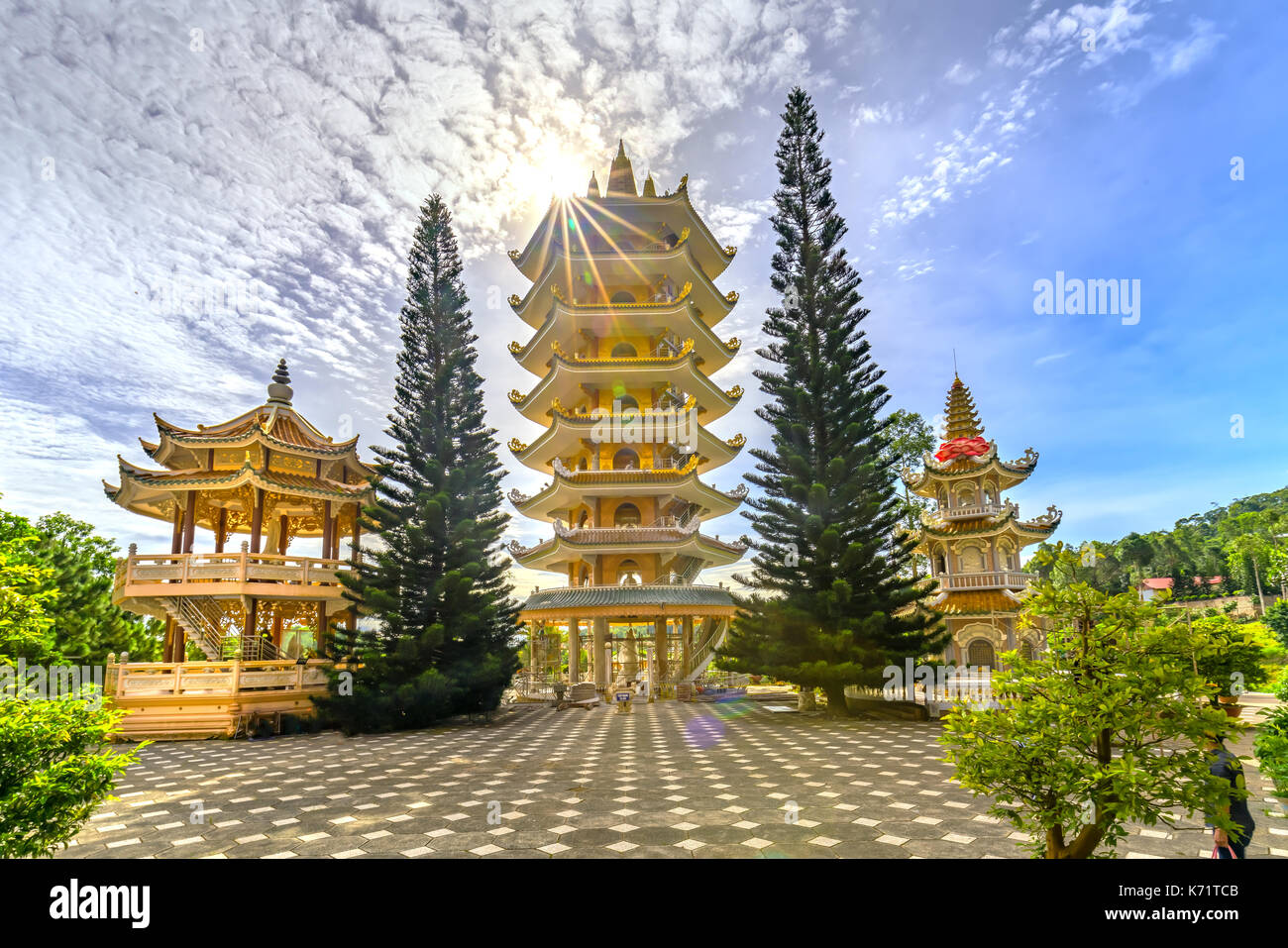 Architecture temple pylon with high definition pattern roof symbolizes ...