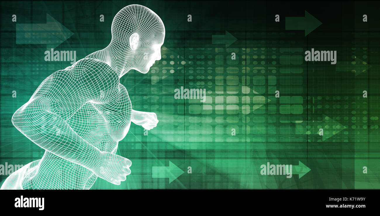 Fitness Training Side View of Person Running Stock Photo - Alamy