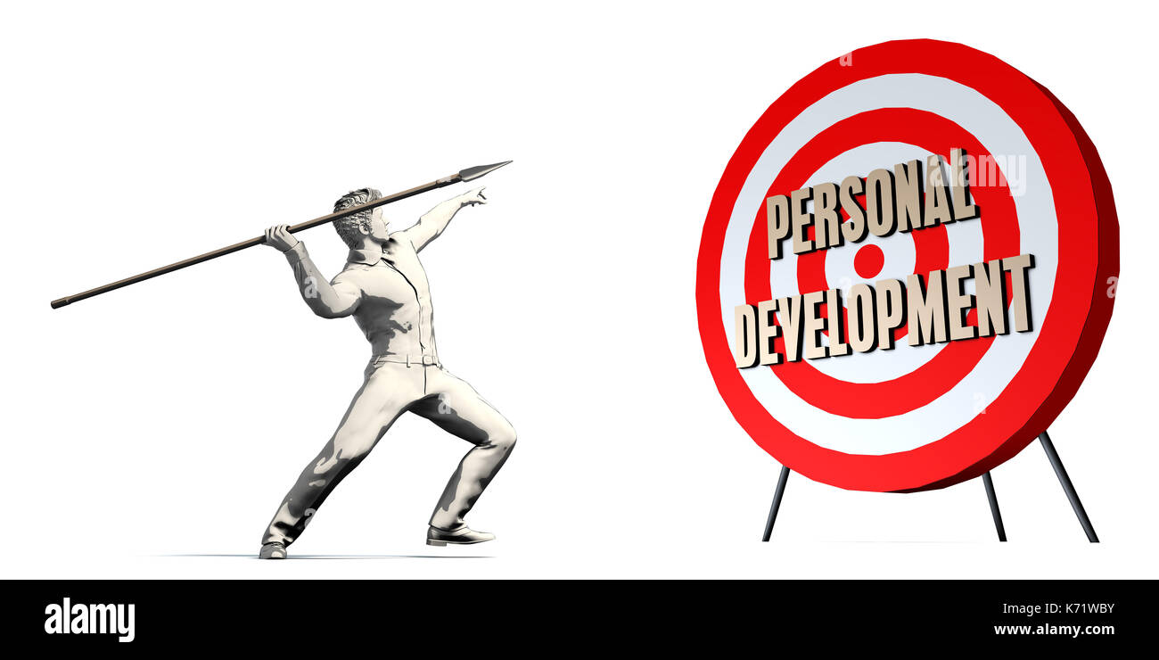 Personal Development Goal with Businessman Targeting Concept Stock ...