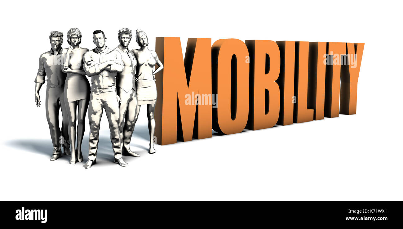 Business People Team Focusing on Improving Mobility as a Concept Stock ...