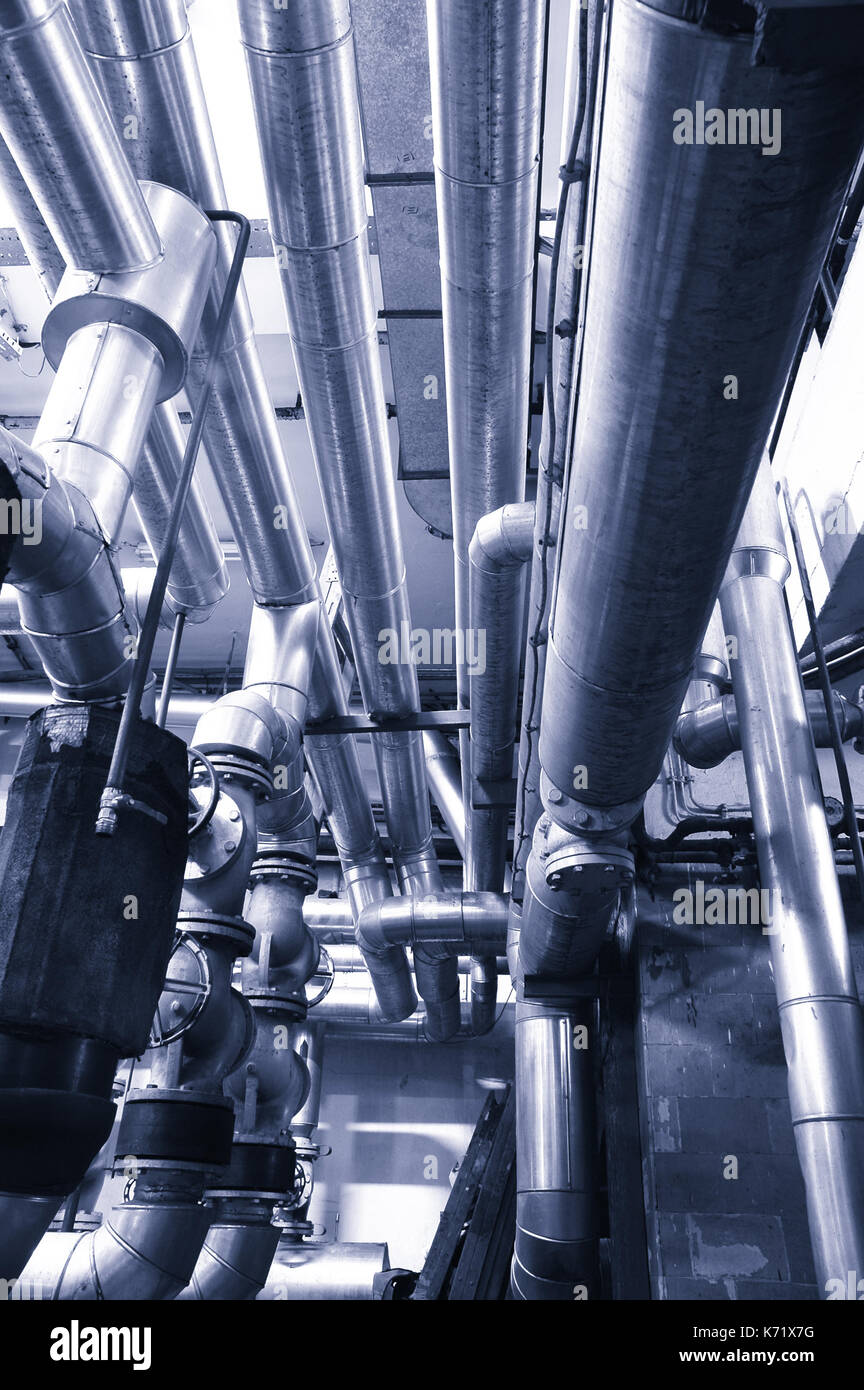 Industry oil and gas pipes, concept of industry systems, steel ...