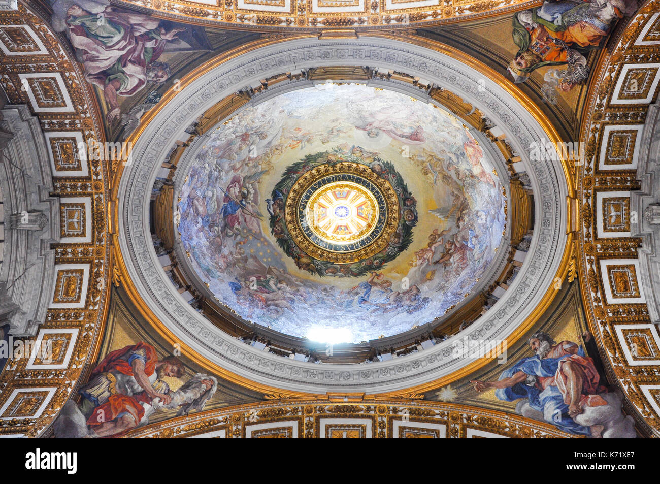 VATICAN - MARCH 16, 2016: The dome of the Saint Peter basilica is tallest dome in the world ...