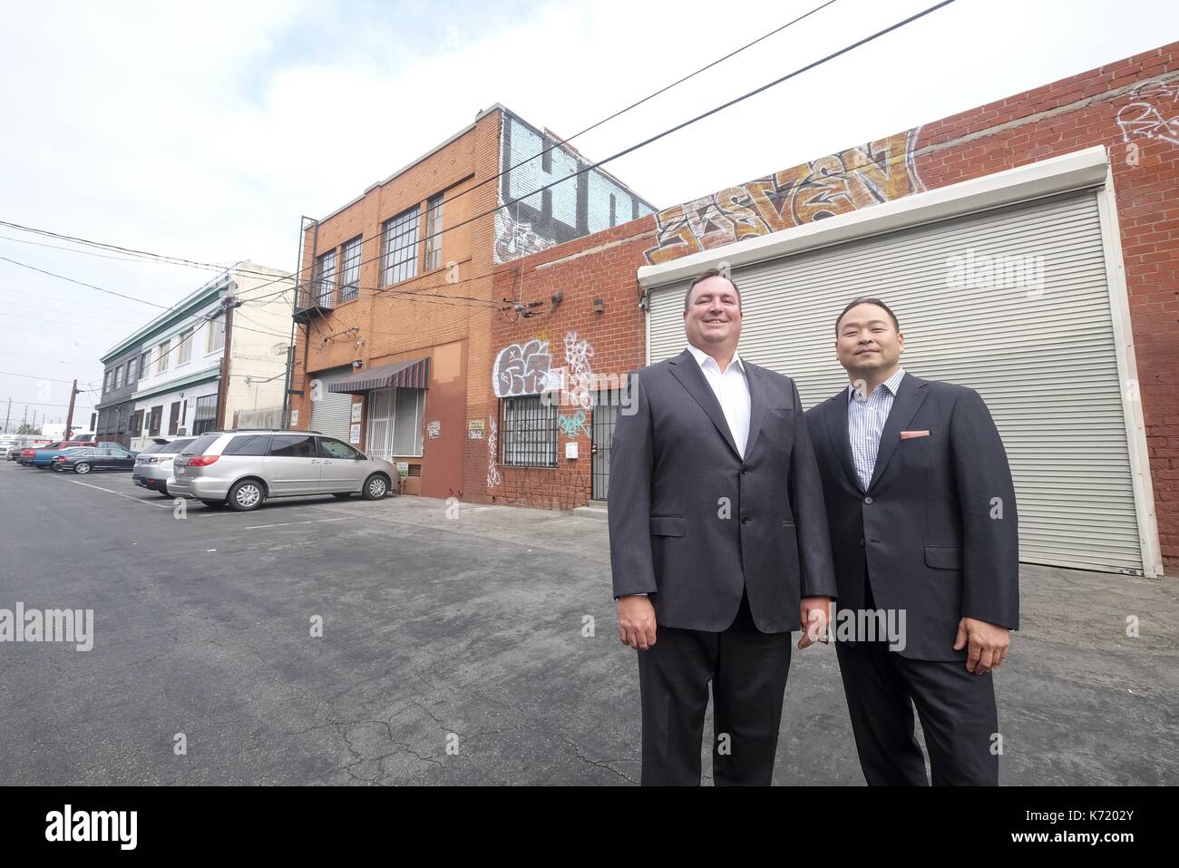 Los Angeles, California, USA. 23rd Aug, 2017. Jae Yoo and Brandon Gill ...