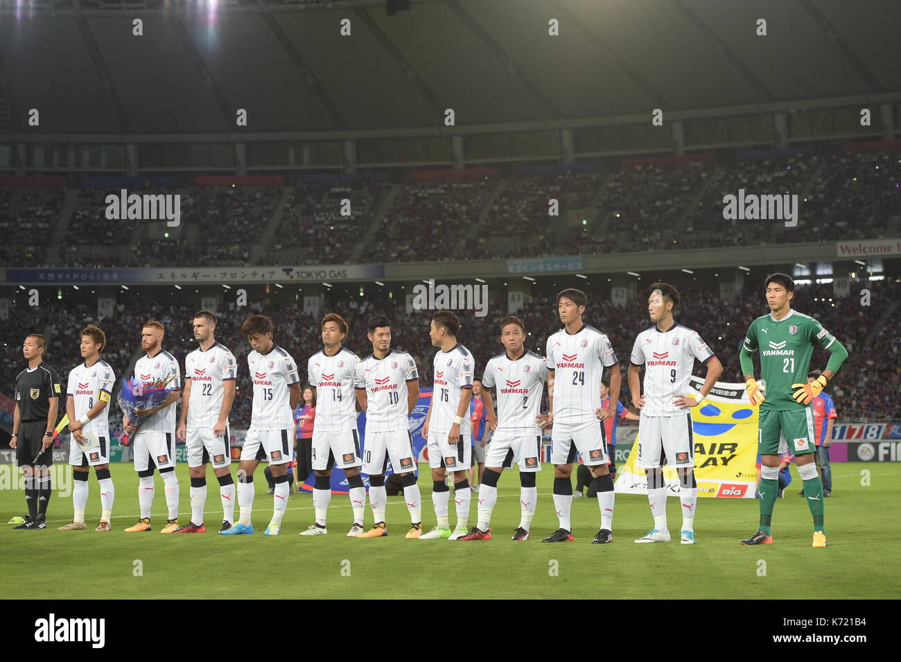 Tokyo, Japan. 9th Sep, 2017. Cerezo Osaka team group line-up Football ...