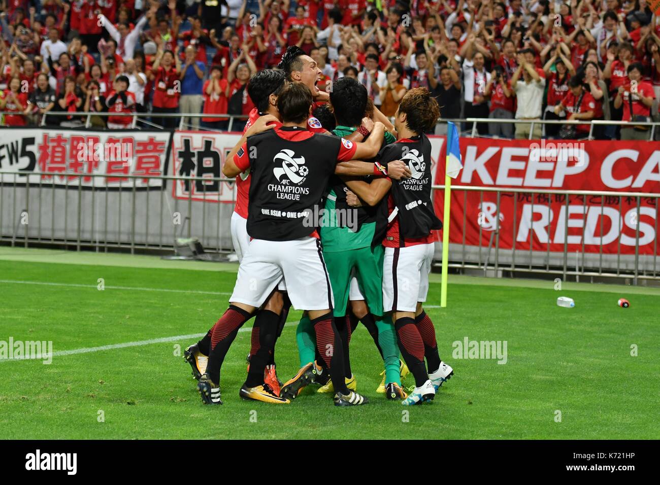 Saitama, Japan. 13th Sep, 2017. Urawa Reds team group Football/Soccer ...