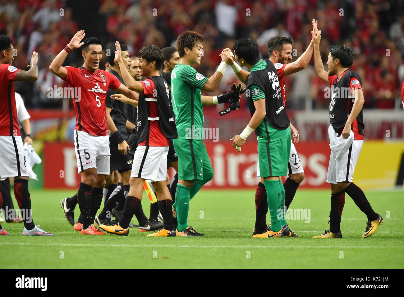 Saitama, Japan. 13th Sep, 2017. Urawa Reds team group Football/Soccer ...