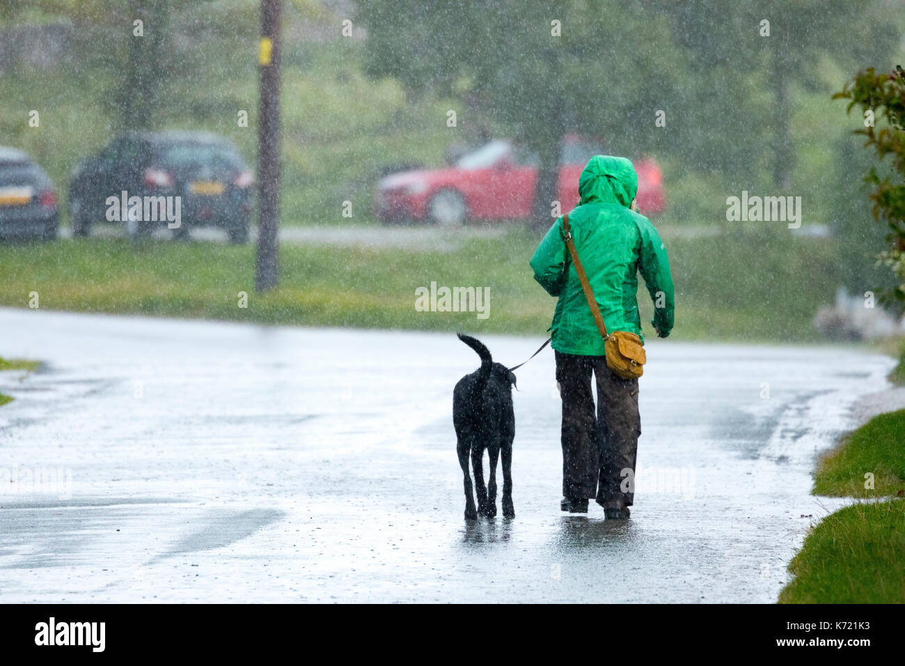 North Wales, UK Weather. Wet showery weather and cooler temperatures ...