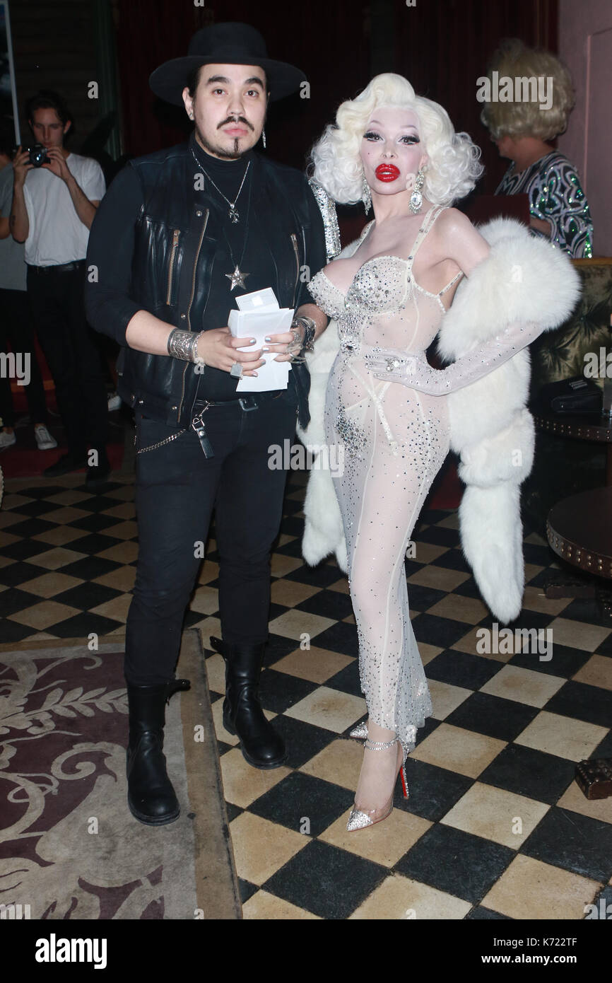 New York, USA. 13th Sep, 2017. Esteban Martinez and Amanda Lepore at V ...