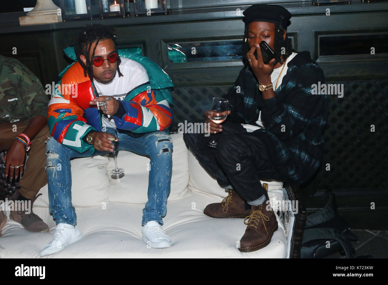 New York, USA. 13th Sep, 2017. Vic Mensa and Joey Bada$$ at V 109 ...