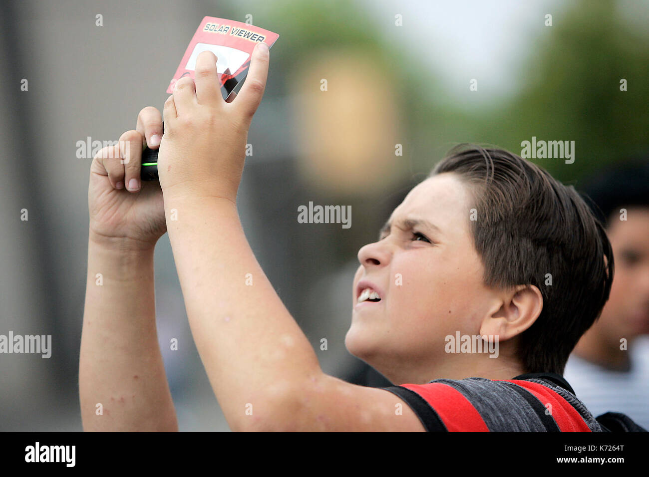 Napa, CA, USA. 21st Aug, 2017. Redwood Middle School student Riley ...