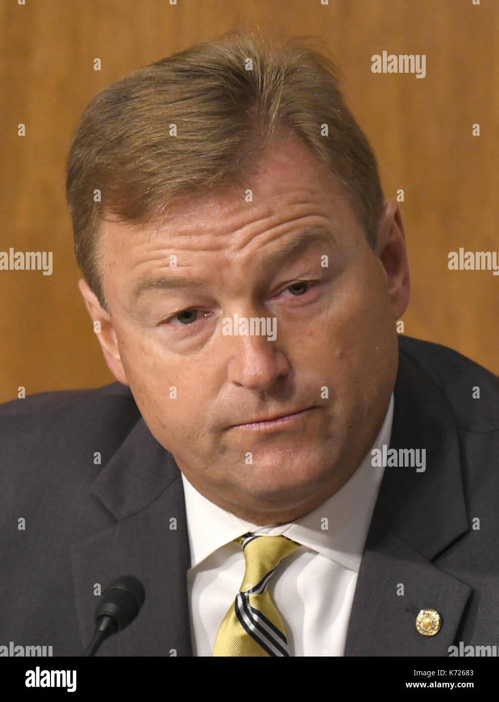 United States Senator Dean Heller (Republican of Nevada) questions a ...