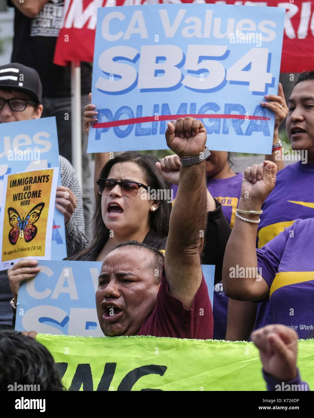 Los Angeles, California, USA. 14th Sep, 2017. A group from various ...