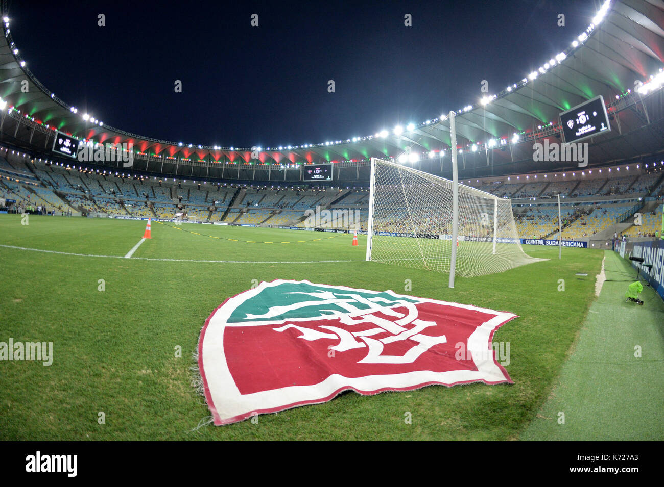 Rio De Janeiro, Brazil. 14th Sep, 2017. View of the stadium during ...