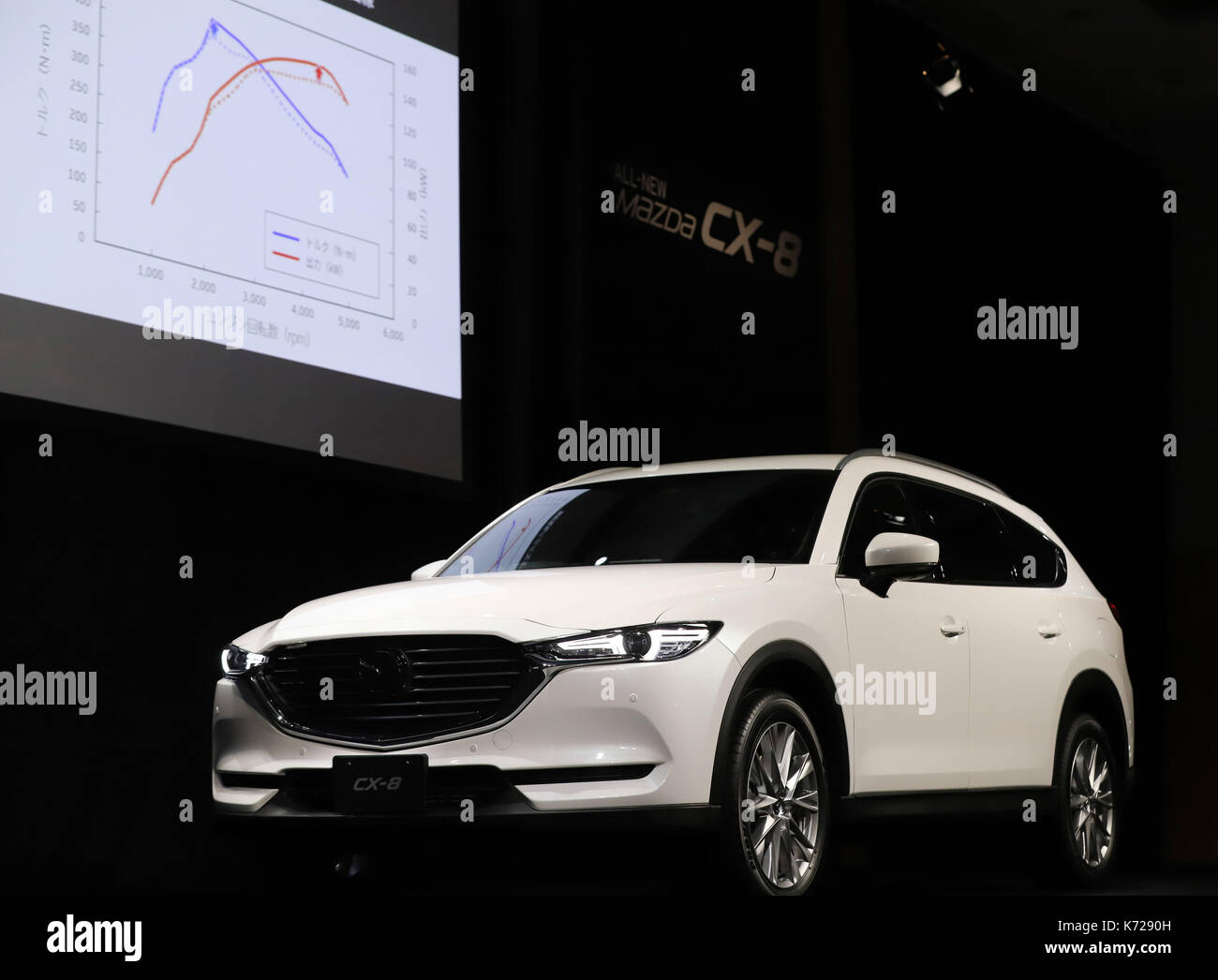 Tokyo, Japan. 14th Sep, 2017. Japan's automaker Mazda displays the new ...