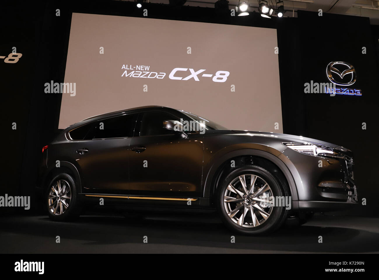 Tokyo, Japan. 14th Sep, 2017. Japan's automaker Mazda displays the new ...