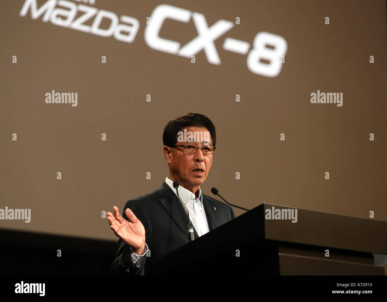 Tokyo, Japan. 14th Sep, 2017. Japan's automaker Mazda president ...