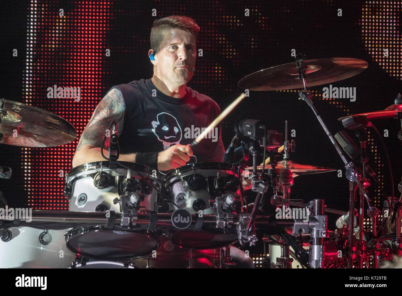 Morrison, Colorado, USA. 12th Sep, 2017. DANIEL ADAIR of Nickelback at ...