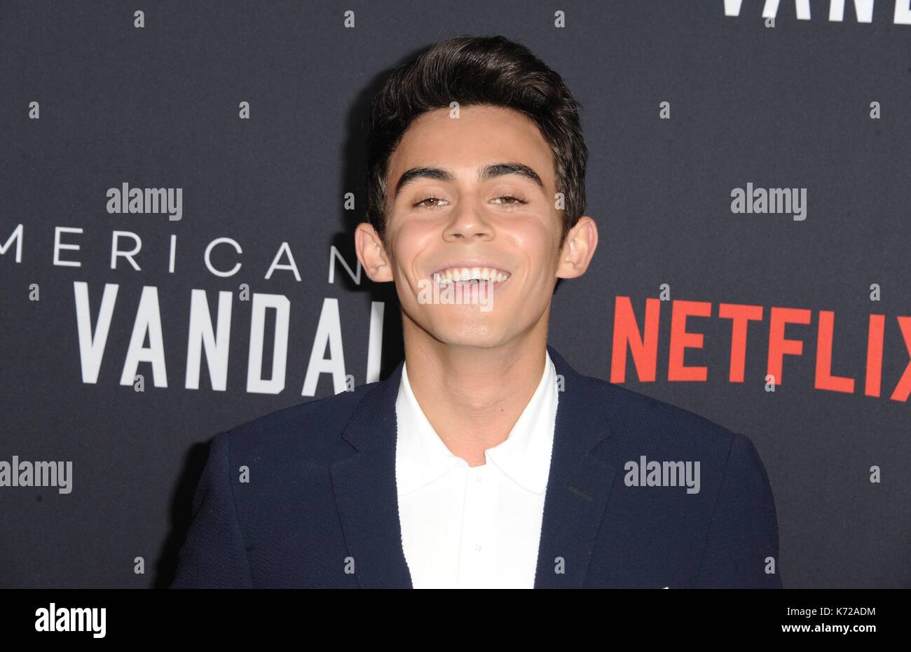 Los Angeles, California, USA. 14th Sep, 2017. Tyler Alvarez at arrivals ...