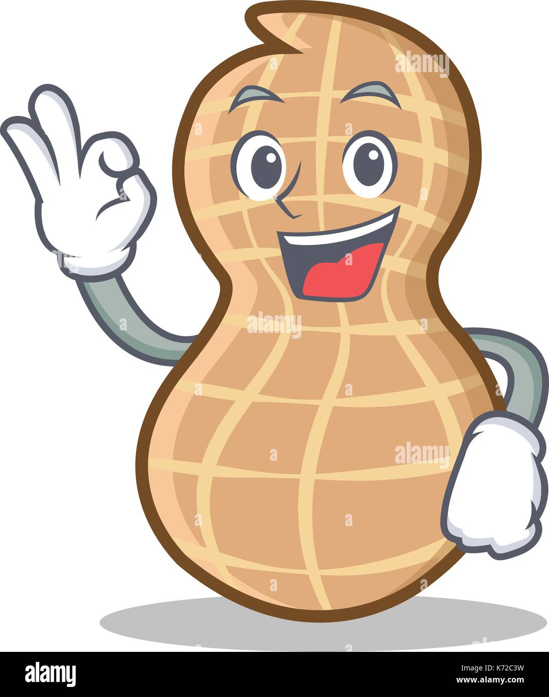 Monkey eat peanut Stock Vector Images - Alamy