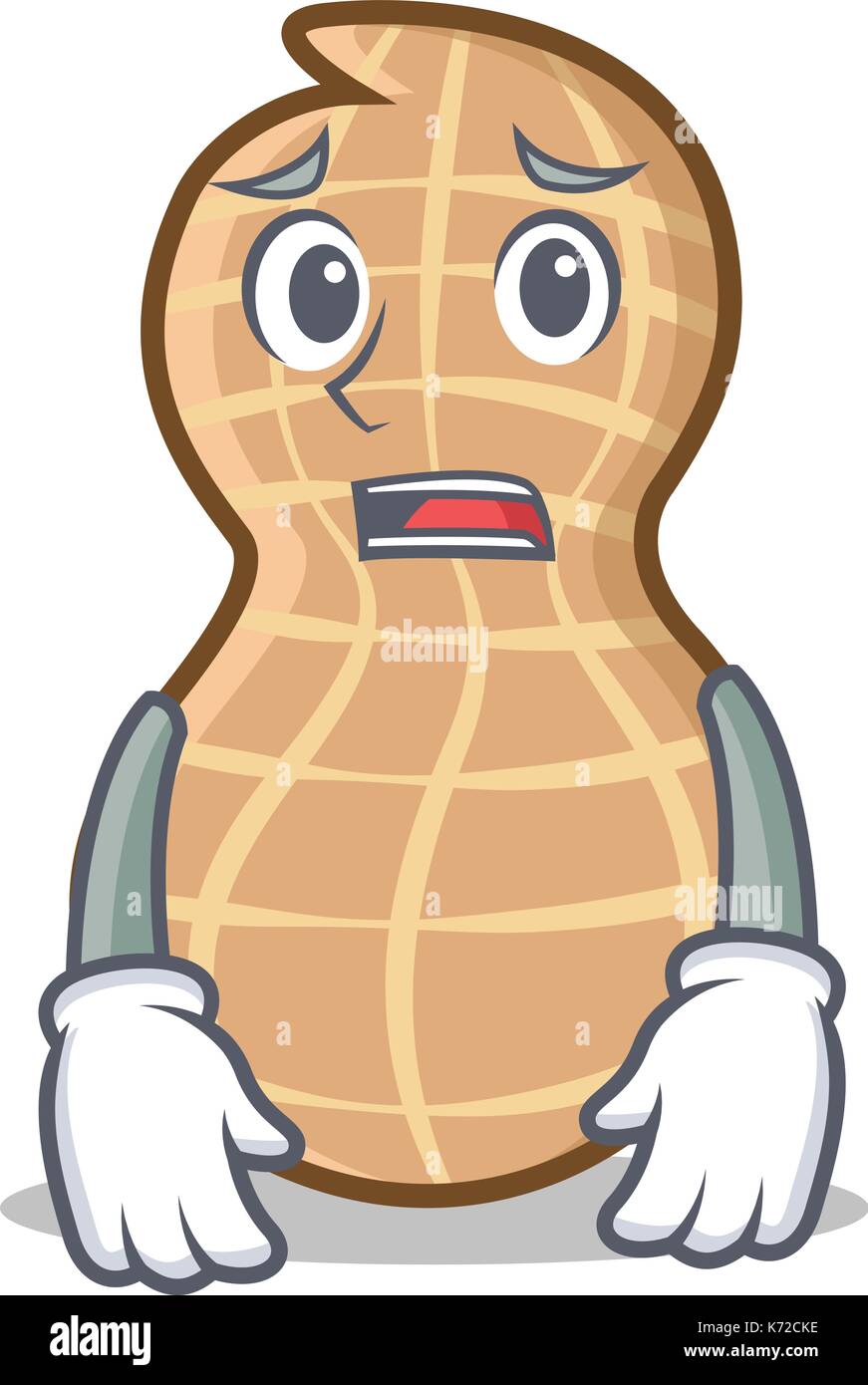 Afraid peanut character cartoon style Stock Vector Image & Art - Alamy