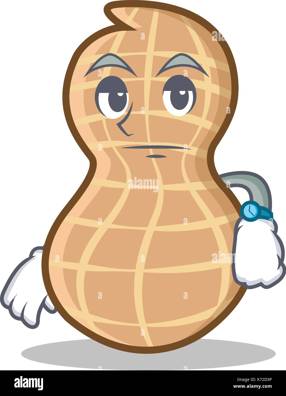 Waiting peanut character cartoon style Stock Vector Image & Art - Alamy
