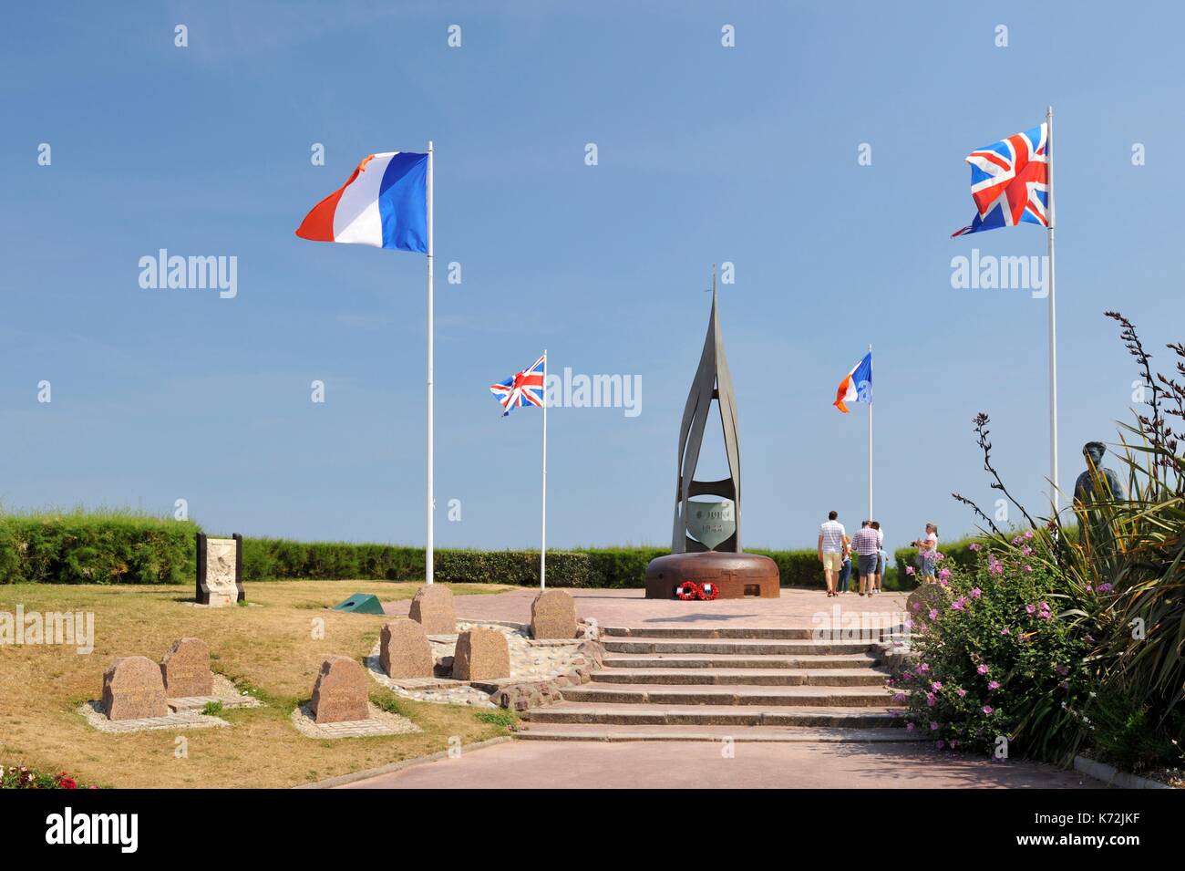 France, Calvados, Ouistreham, landing beach Sword Beach, memorial and ...