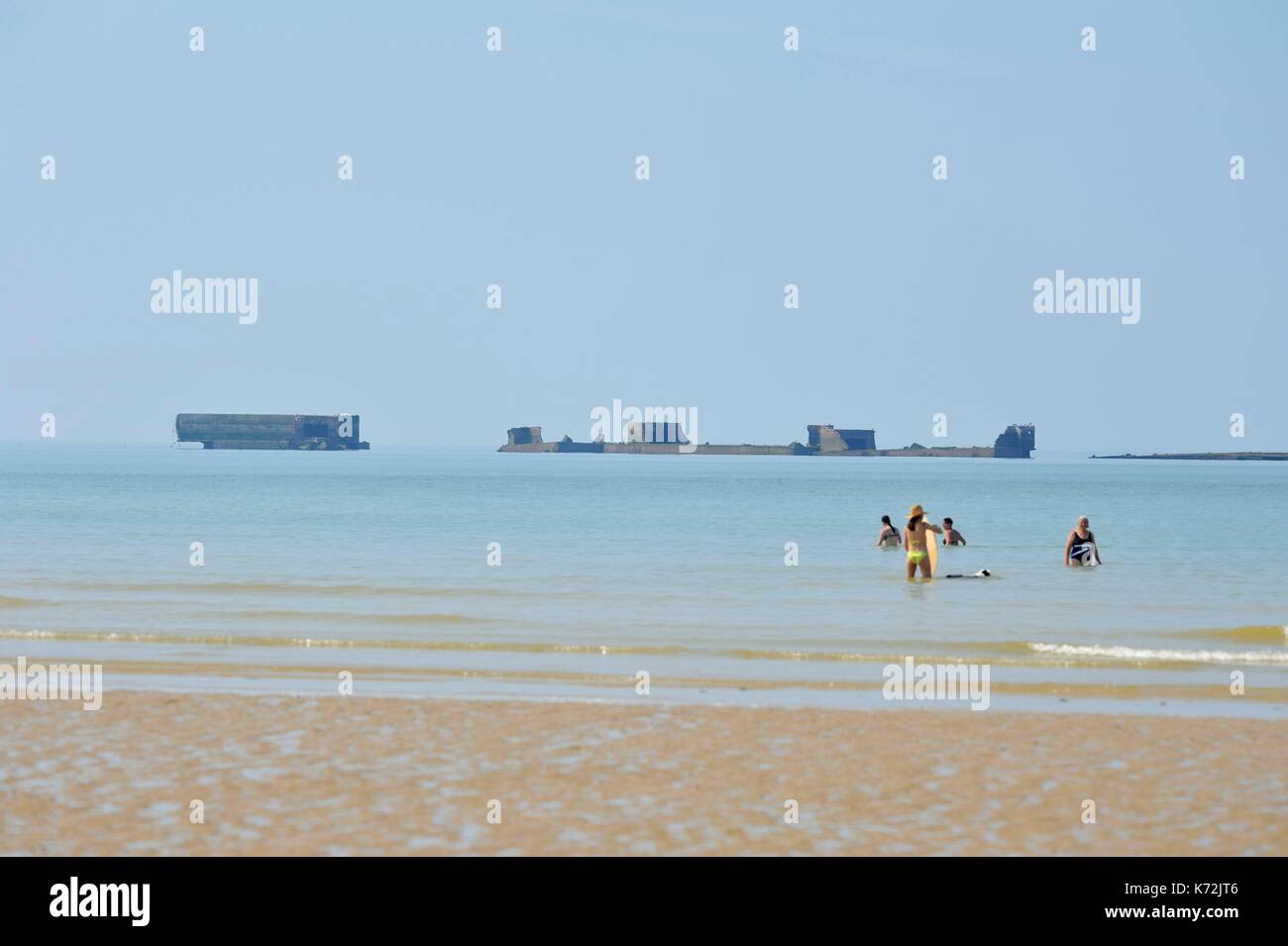 France, Calvados, Asnelles, Gold Beach Normandy landing beach ...
