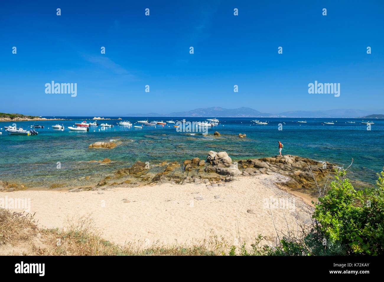 France, Corse-du Sud (2A), Gulf of Ajaccio, Portigliolo beach Stock ...