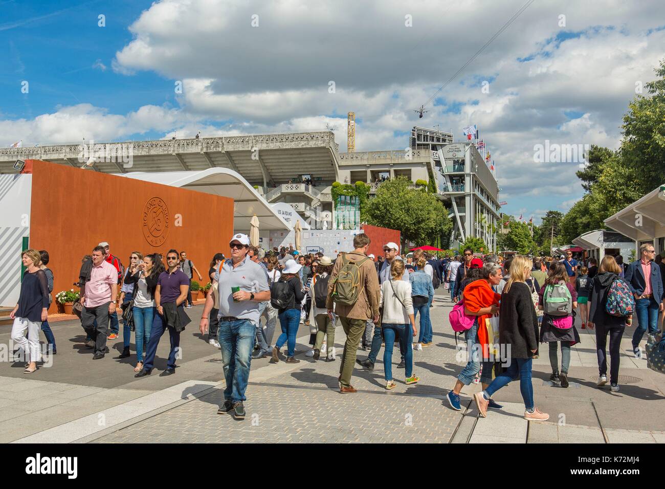 France, Paris, Roland Garros Stadium, Tennis Championship Stock Photo ...
