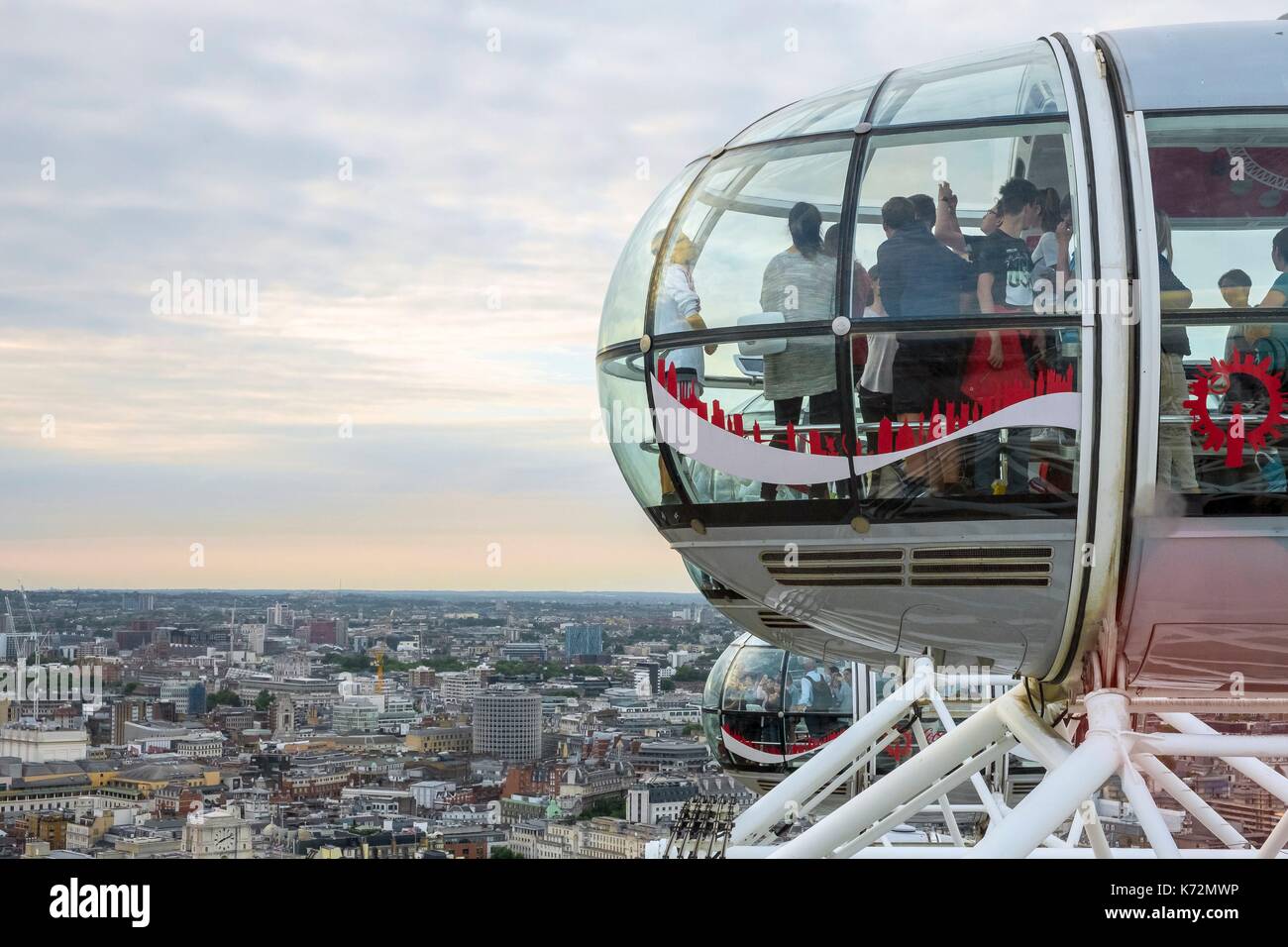 United Kingdom, London, London Eye Booth Stock Photo - Alamy