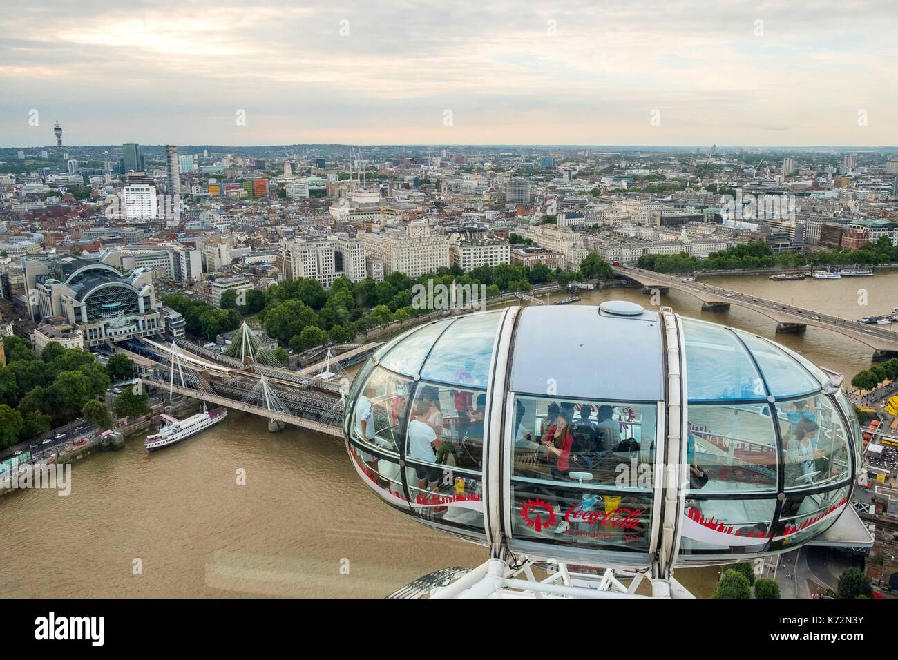 United Kingdom, London, London Eye Booth Stock Photo - Alamy