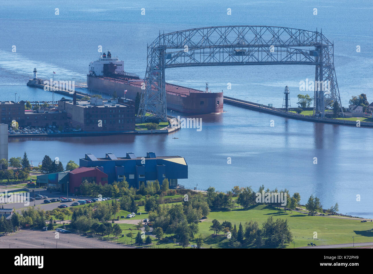 Ship Entering Harbor Stock Photo - Alamy