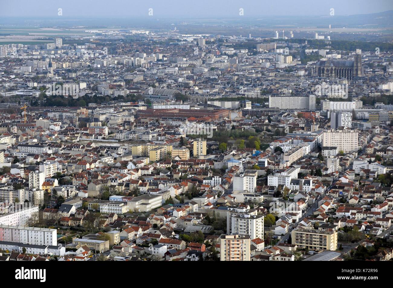 Reims cathedral aerial view hi-res stock photography and images - Alamy