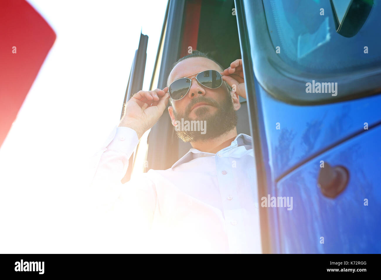 Shuttle bus worker hi-res stock photography and images - Alamy
