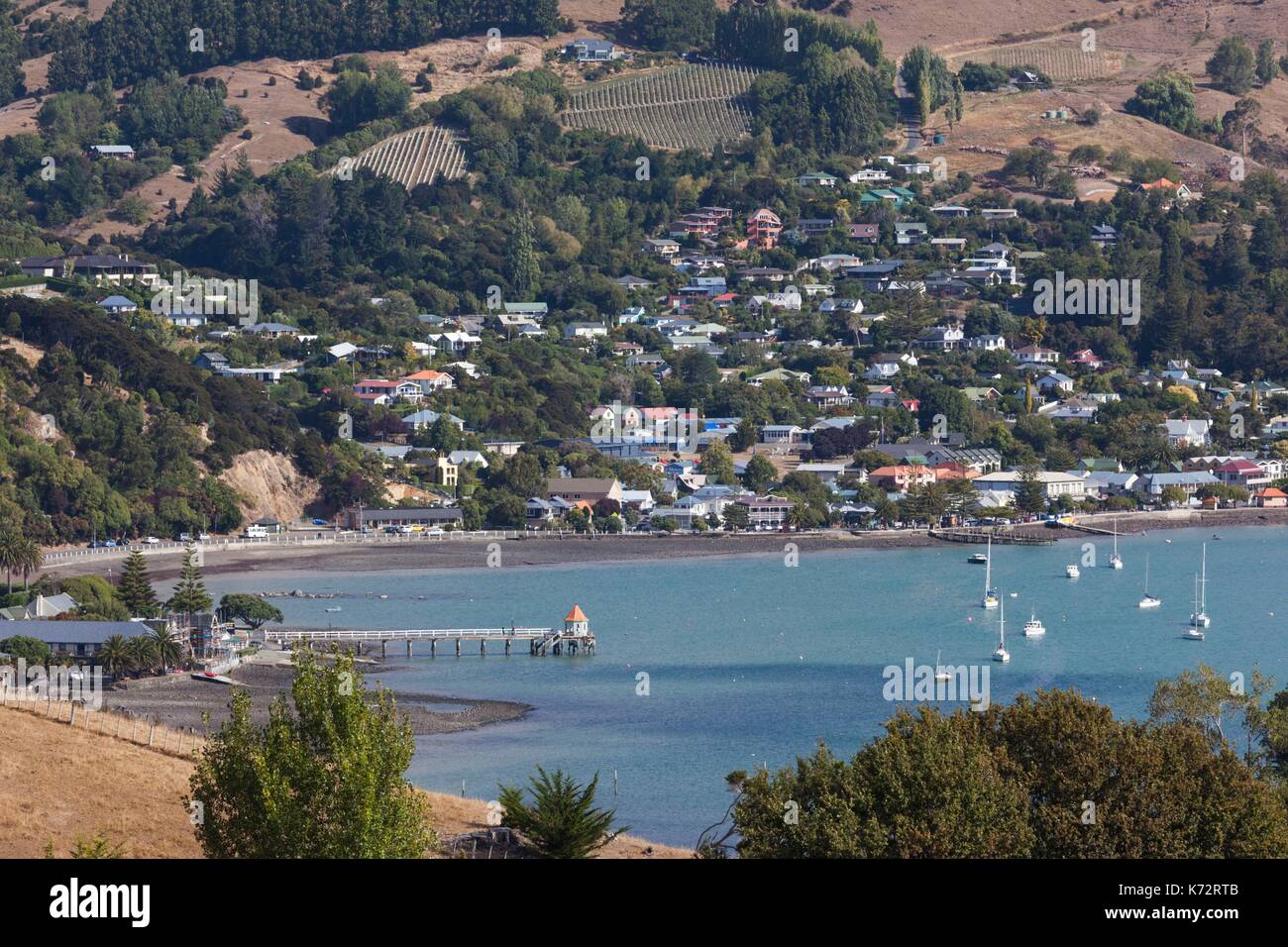 New Zealand, South Island, Canterbury, Banks Peninsula, Akaroa, Akaroa ...
