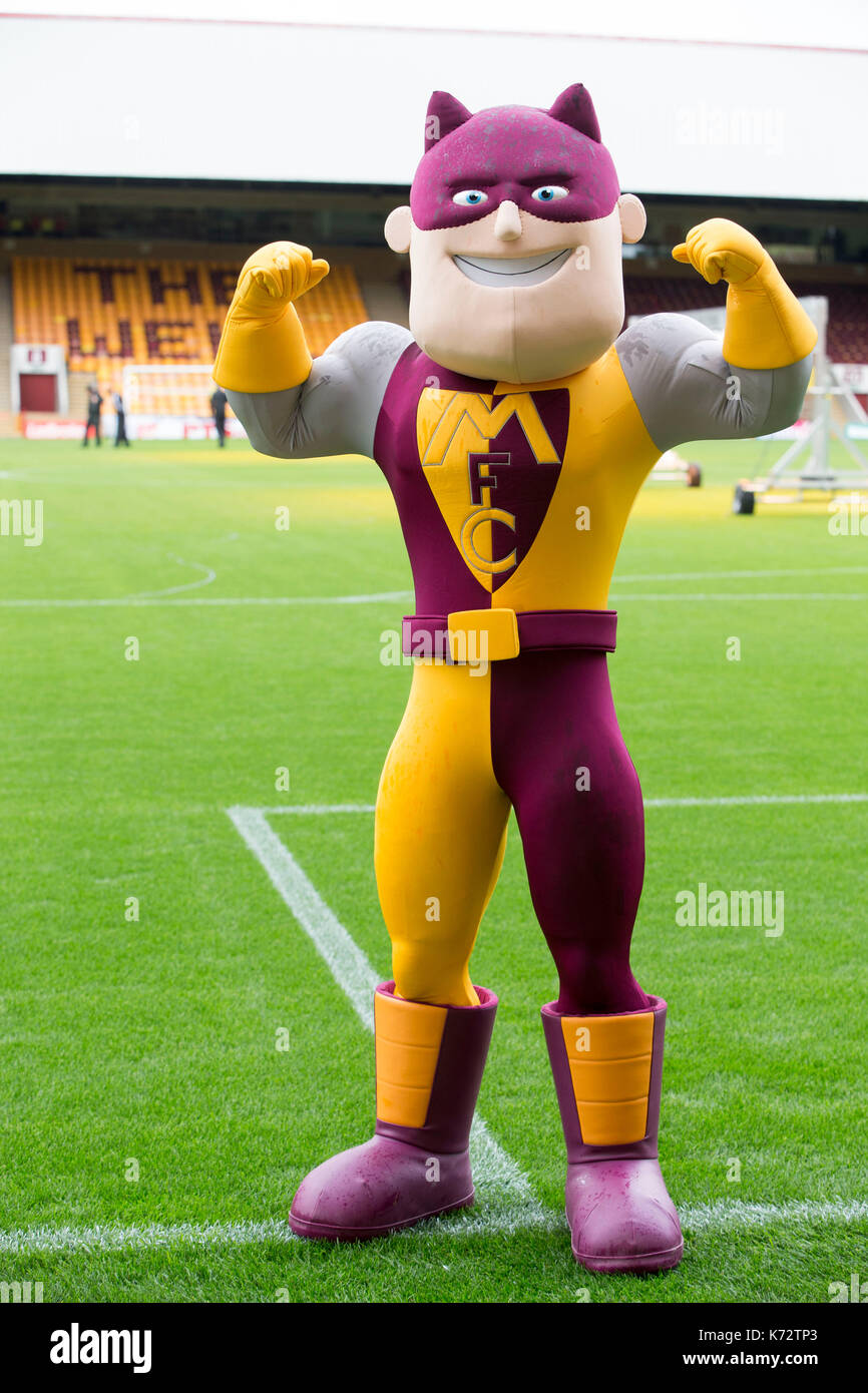 Motherwell mascot Steelman Stock Photo - Alamy