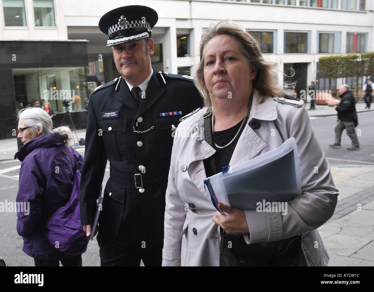 Metropolitan Police Commander Stuart Cundy (left) arriving for the ...