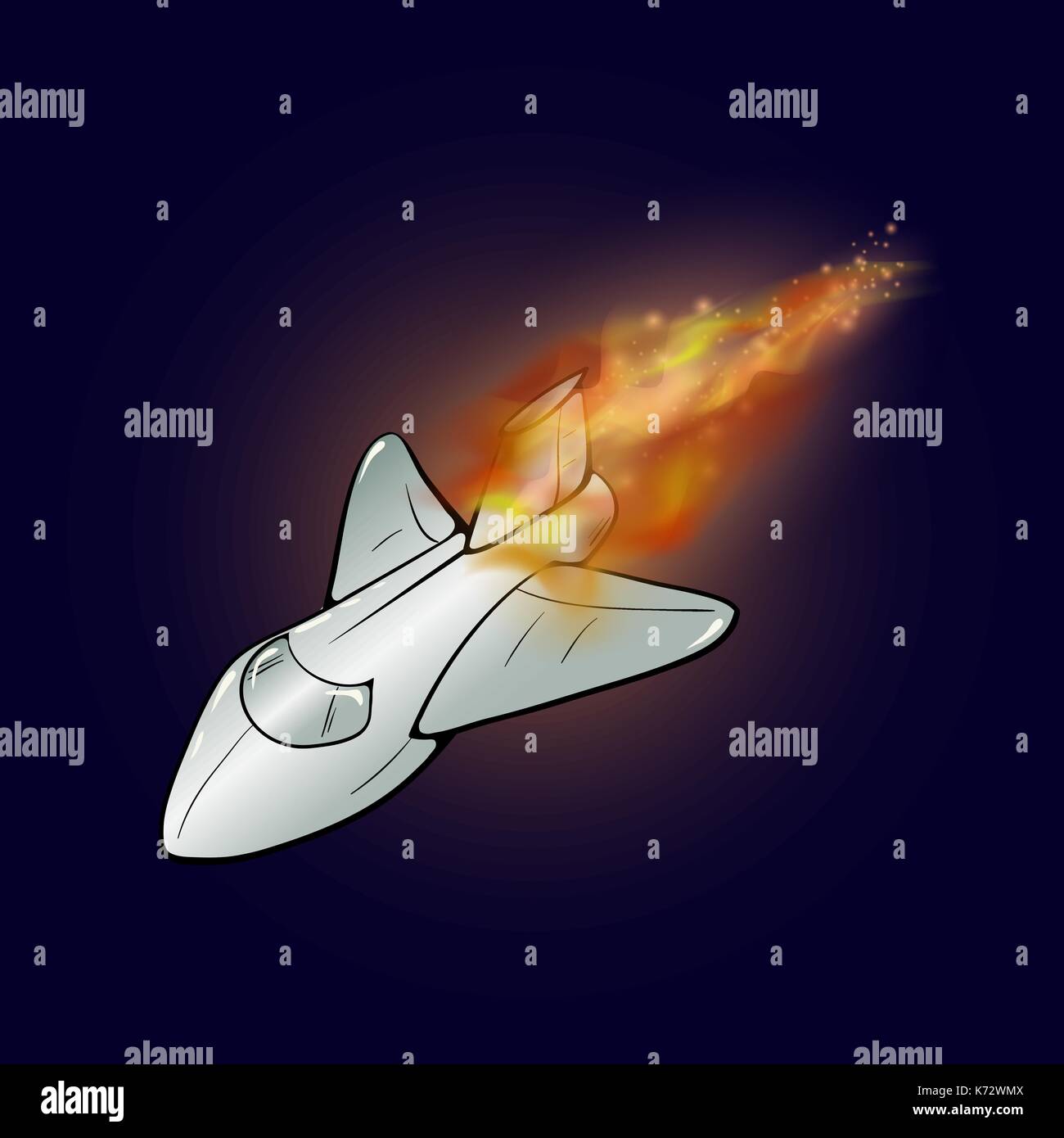 Burning Plane with Fire Flame Stock Vector Image & Art - Alamy