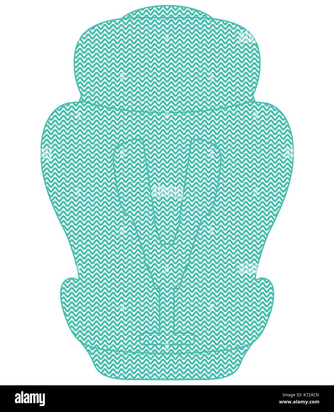 Shape Of Child Car Seat Isolated On A White Background. Vector ...
