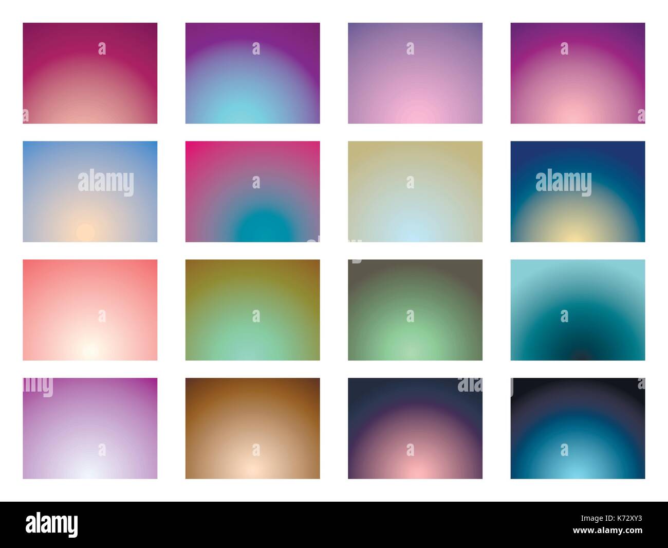 Set of gradient backgrounds. Soft color. Vector illustration Stock ...