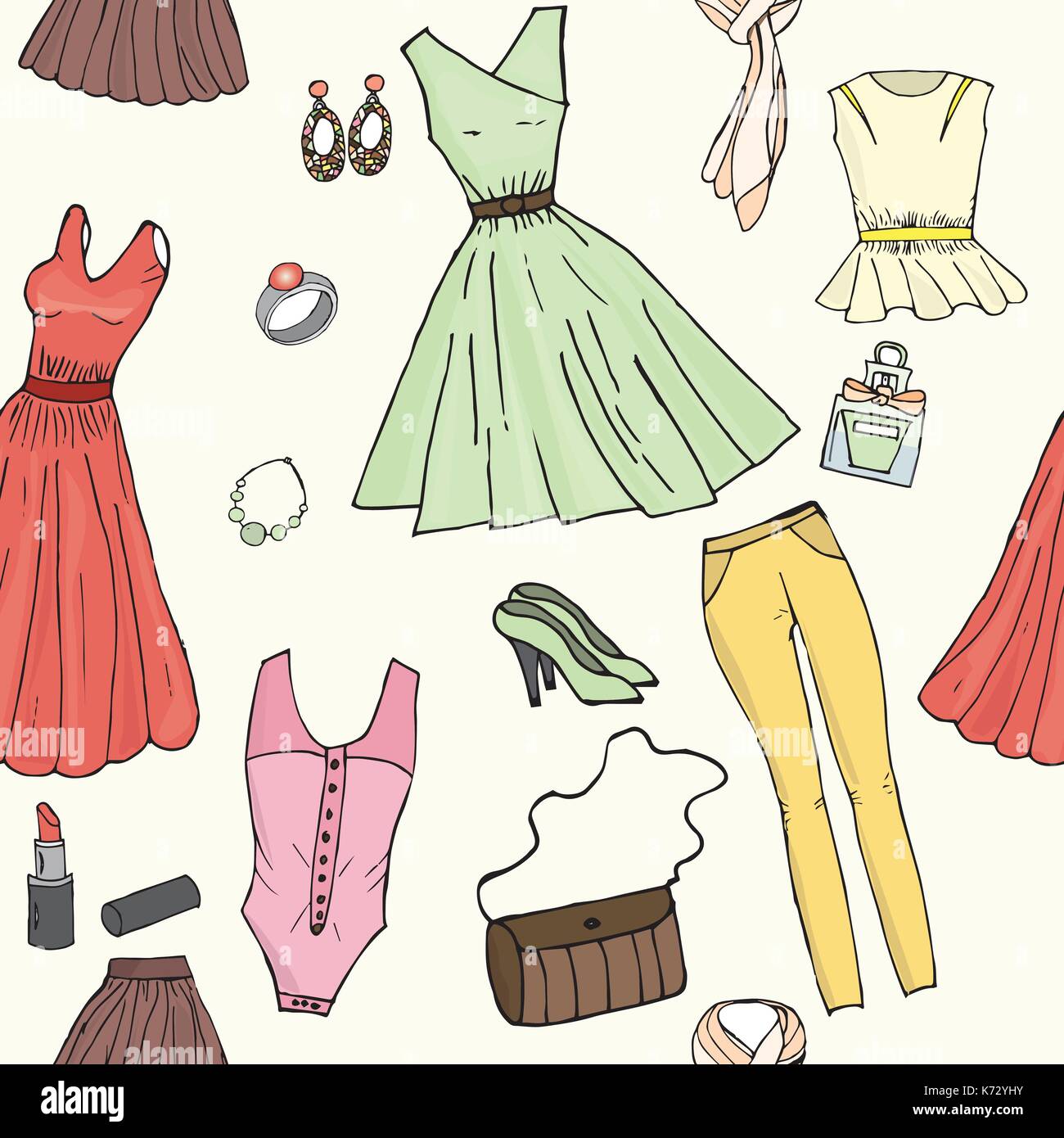 Slinky Dress Stock Vector Images Alamy